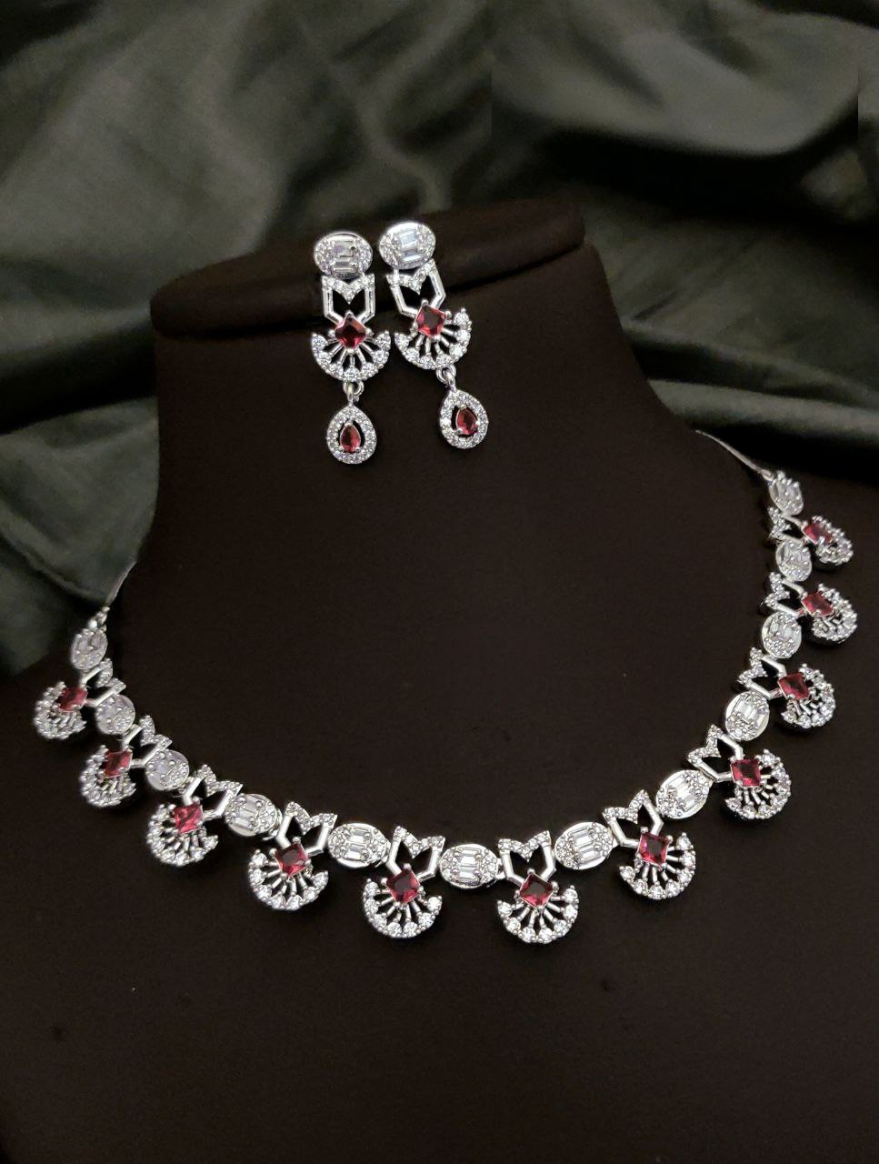 Regal Radiance AD Necklace Set – Sparkling Symphony with a Modern Twist ...